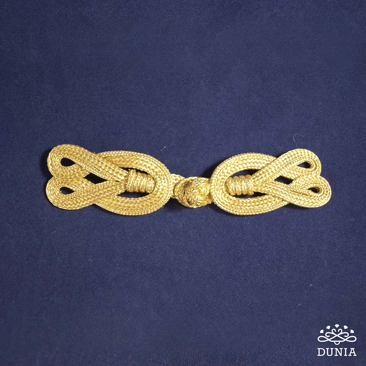 Alamar de cordón dorado plano doble | Mercería Dunia