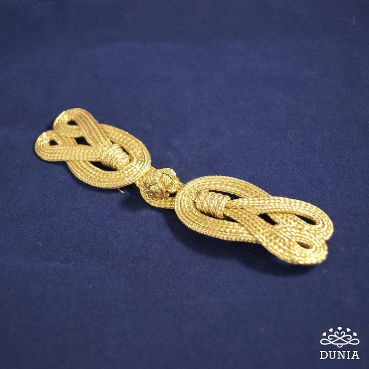 Alamar de cordón dorado plano doble | Mercería Dunia