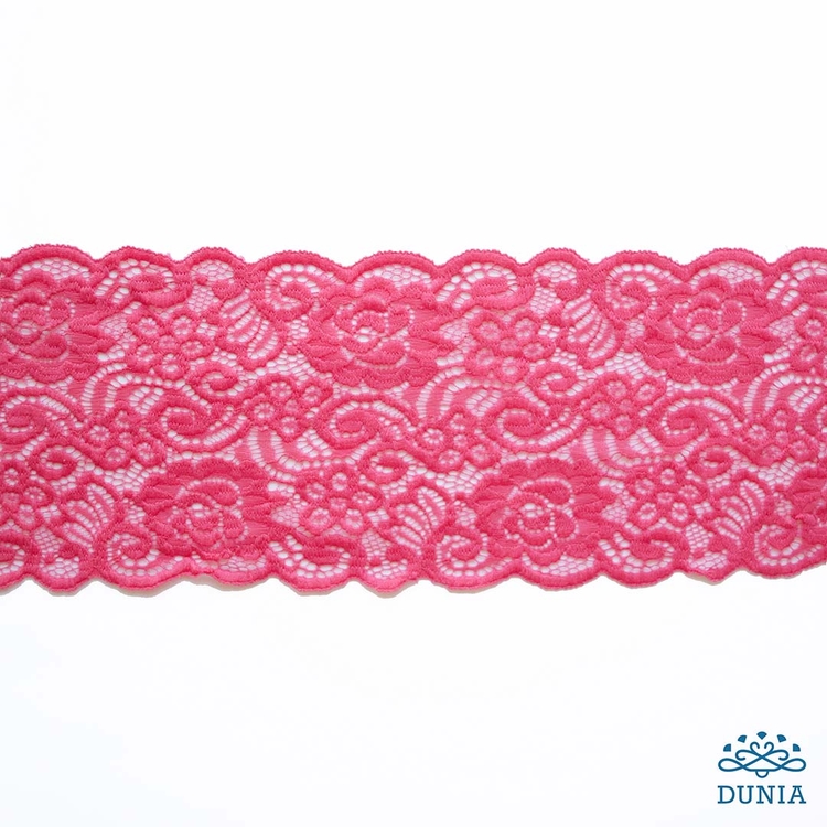 Encaje elástico 13 cm fucsia | Mercería Dunia
