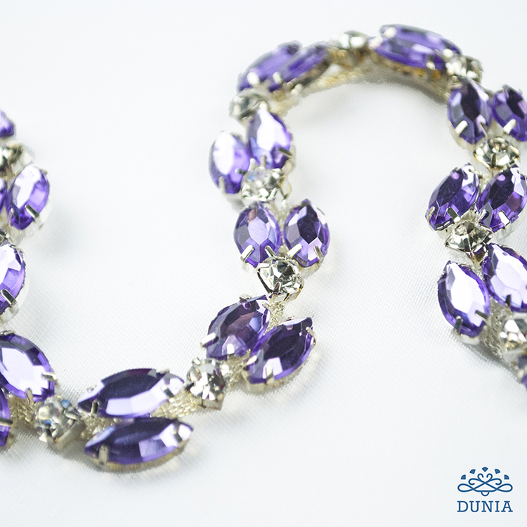 Cadena roca-madre lila | Mercería Dunia